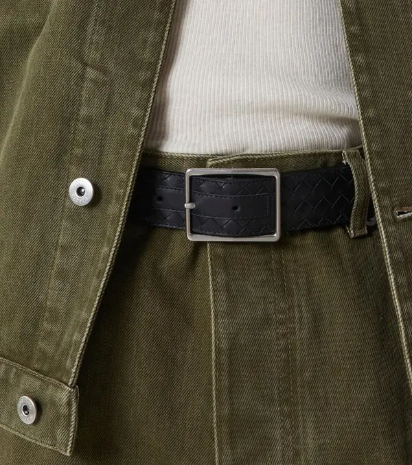 Bottega Veneta Piccolo Intrecciato Leather Belt