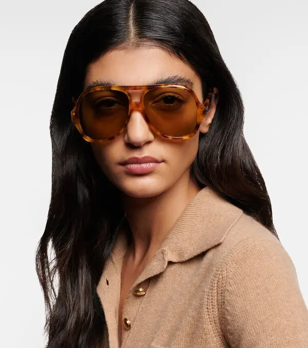 Chloé Aviator Sunglasses - Brown