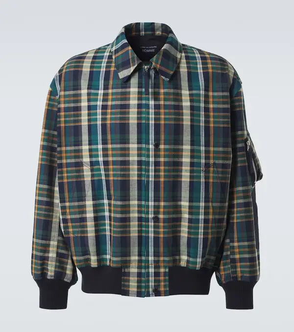 Comme Des Garçons Checked Cotton And Linen Blouson