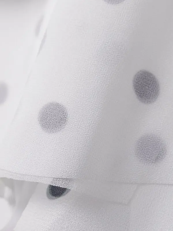 Acne Studios Polka-dot Layered Tie-neck Georgette Blouse