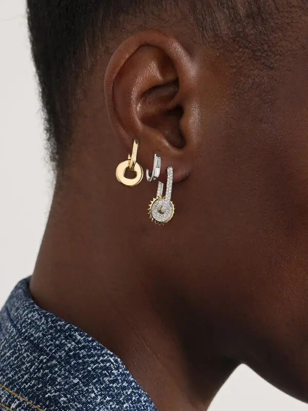 FOUNDRAE 18-karat White And Yellow Gold Diamond Single Earring