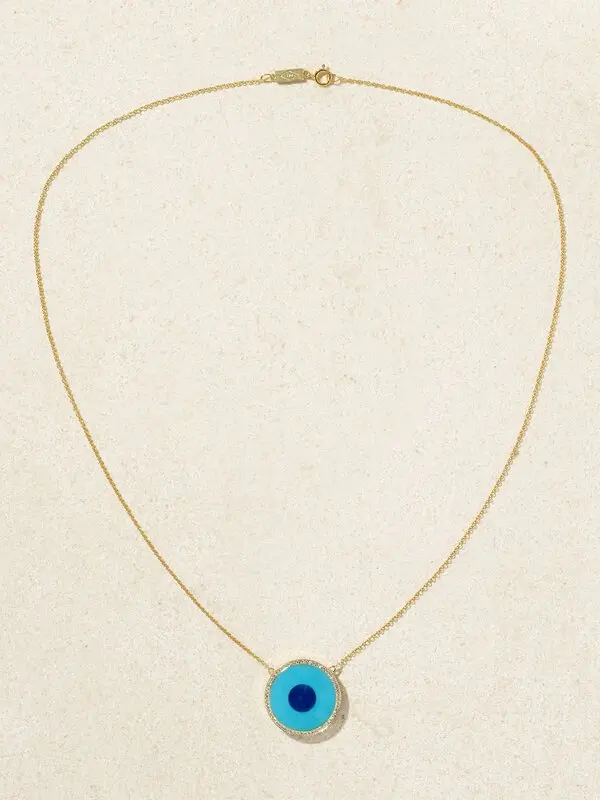 JENNIFER MEYER Evil Eye 18-karat Gold Multi-stone Necklace