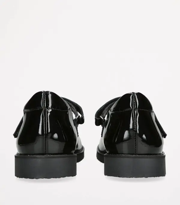 PAPOUELLI Emilia Patent Leather Mary Janes - Black