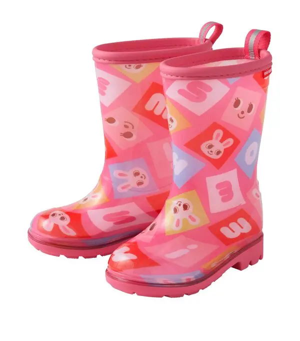 MIKI HOUSE Rabbit Print Rain Boots