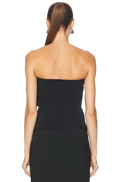 HOUSE OF DAGMAR Ruffle Tube Top - Black