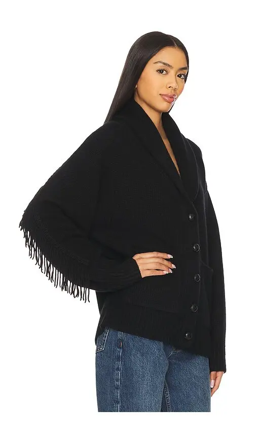 WHITE & WARREN Luxe Fringe Coatigan