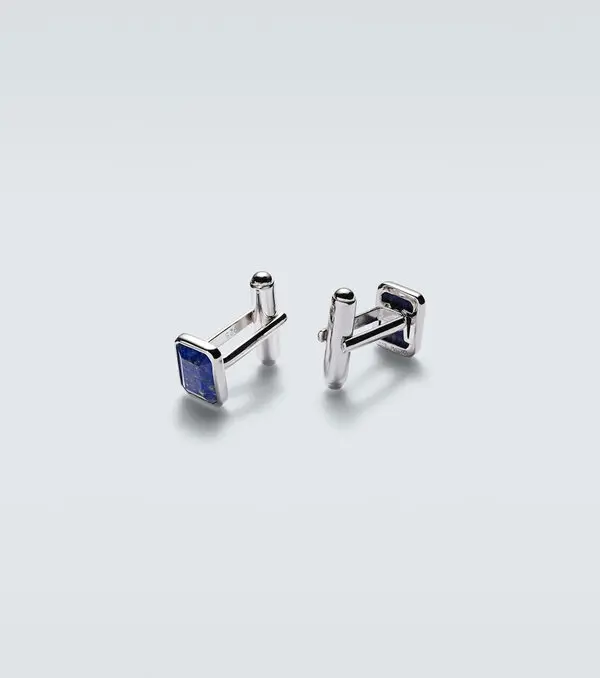 Mateo Sterling Cufflinks With Lapis Lazuli
