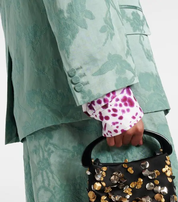 Dries Van Noten Linen-blend Jacquard Blazer