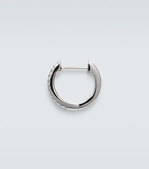 Mateo 14kt White Gold Diamond Hoop Earring