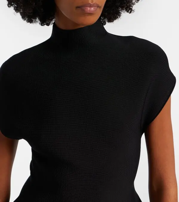 Khaite Andra Peplum Top - Black