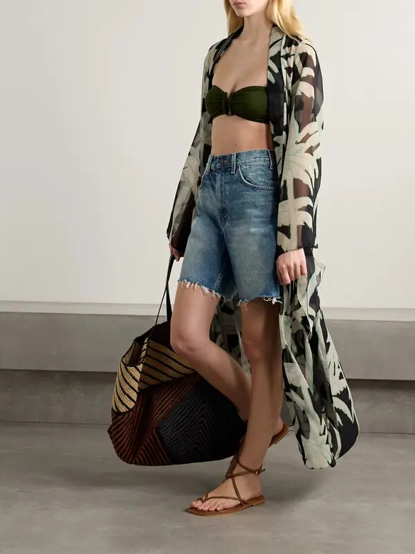 Johanna Ortiz The Passing Storm Printed Recycled-georgette Robe