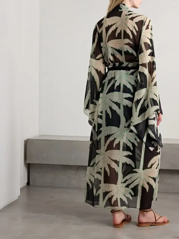 Johanna Ortiz The Passing Storm Printed Recycled-georgette Robe