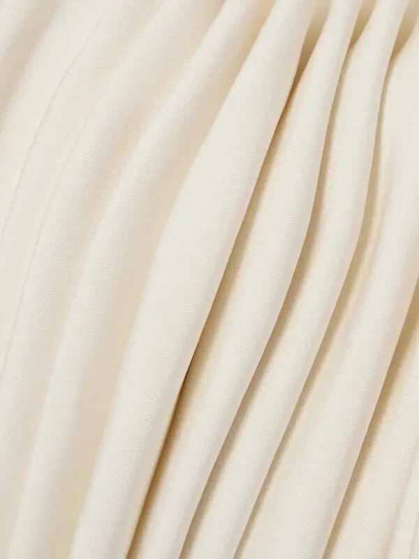 Alaïa Pleated Jersey And Stretch-knit Mini Dress - Ivory