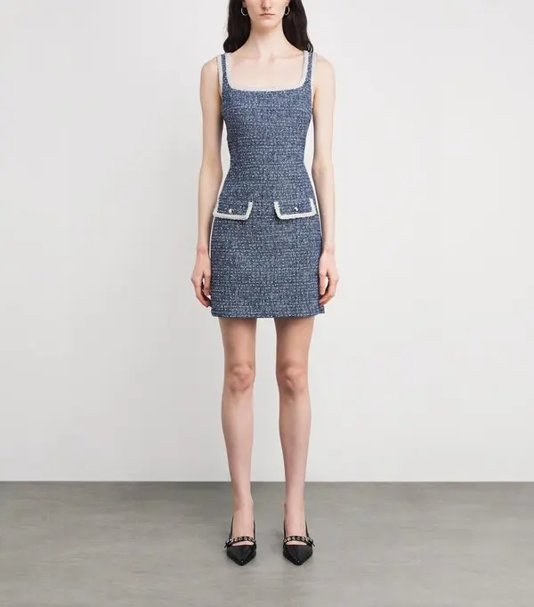 Maje Cotton-blend Tweed Mini Dress