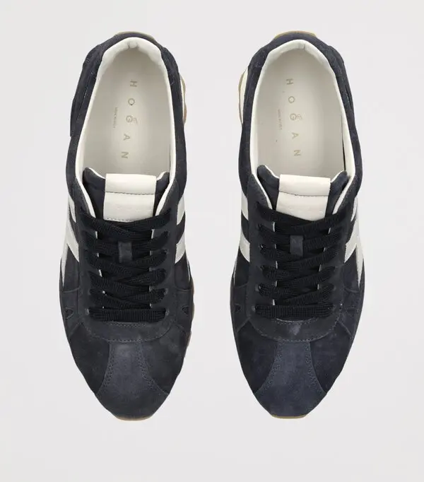 Hogan H671 Allacciato Suede Sneakers - Blue