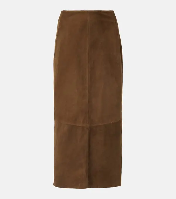 Vince Suede Pencil Skirt - Brown