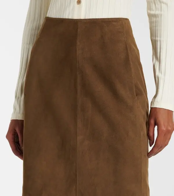 Vince Suede Pencil Skirt - Brown