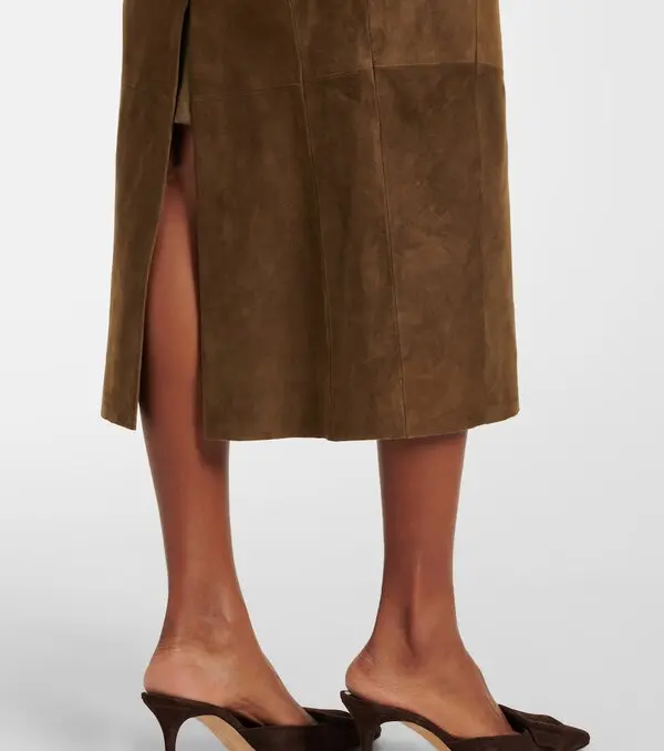 Vince Suede Pencil Skirt - Brown
