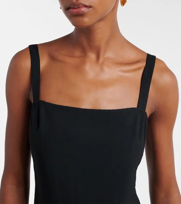 TALLER MARMO Palermo Maxi Dress With Fringe Detail - Black