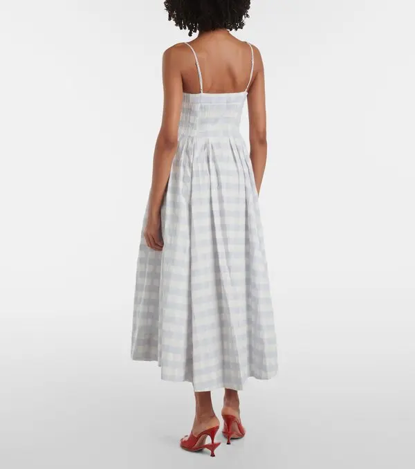 Simkhai Kittiya Gingham Cotton Midi Dress