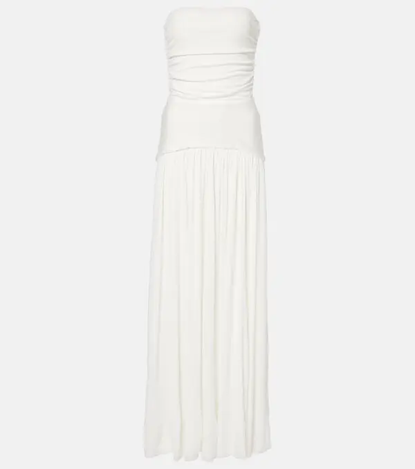Staud Mariana Jersey Corset Dress - White