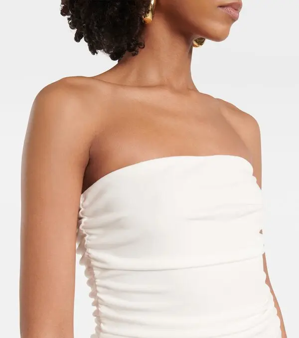 Staud Mariana Jersey Corset Dress - White
