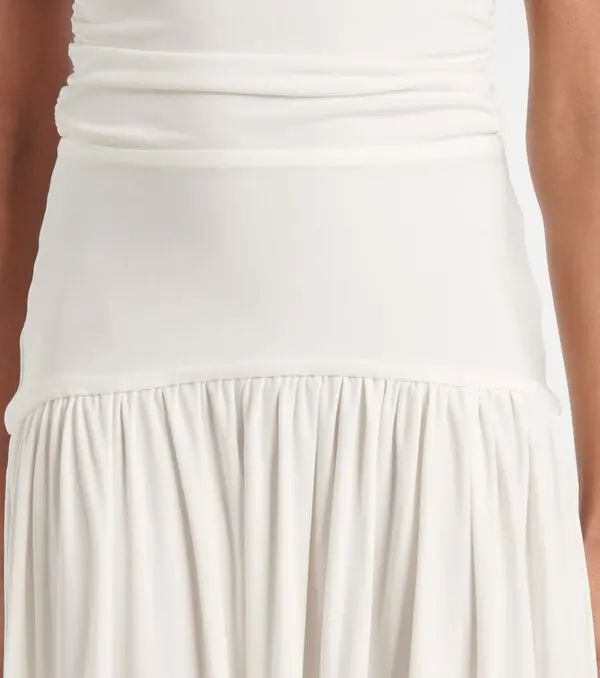 Staud Mariana Jersey Corset Dress - White