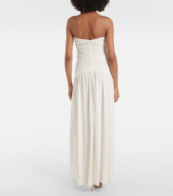 Staud Mariana Jersey Corset Dress - White