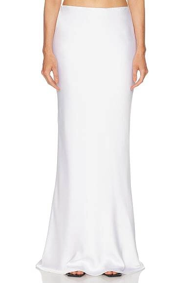 Norma Kamali Bias Obie Skirt - Snow White
