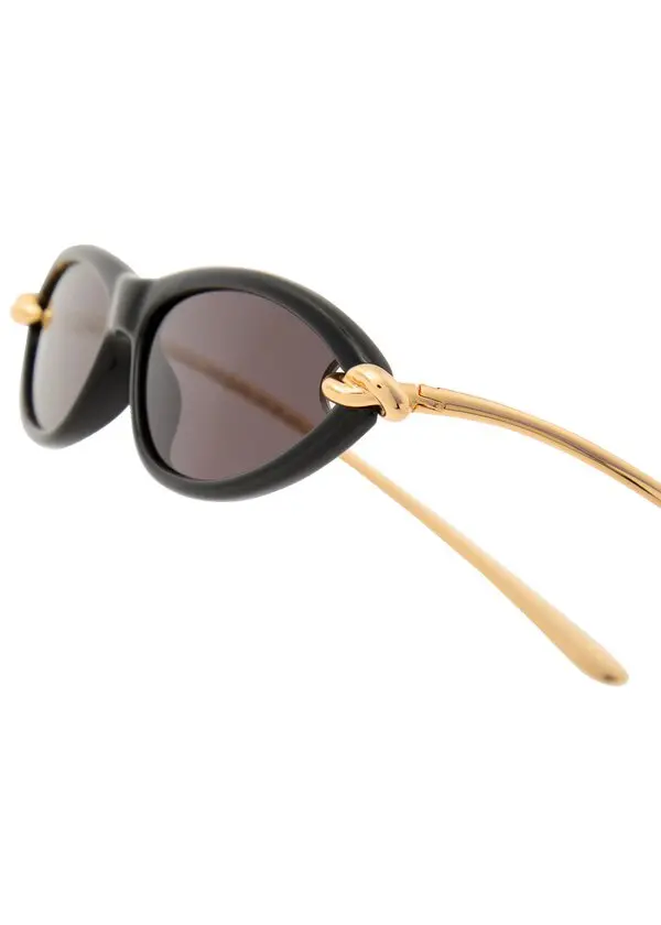 Bottega Veneta Narrow Cat-eye Sunglasses - Black