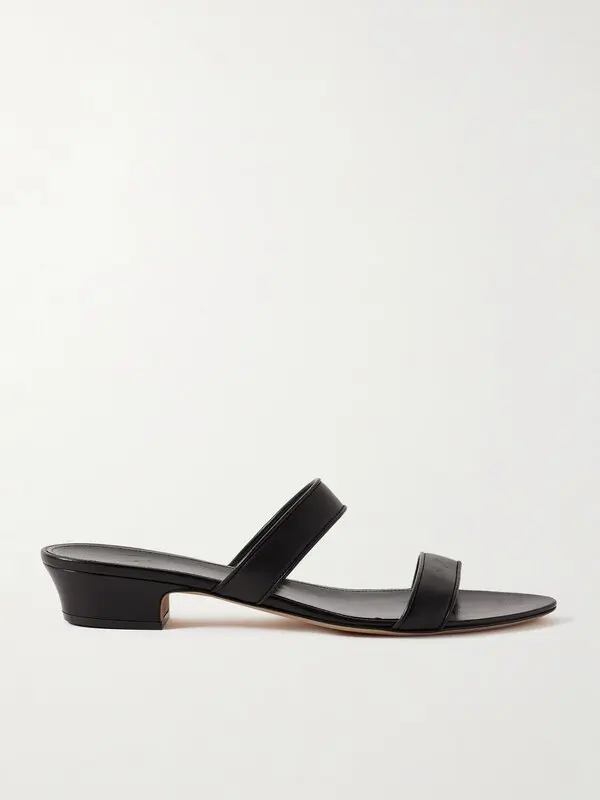 THE ROW Awar Leather Sandals - Black