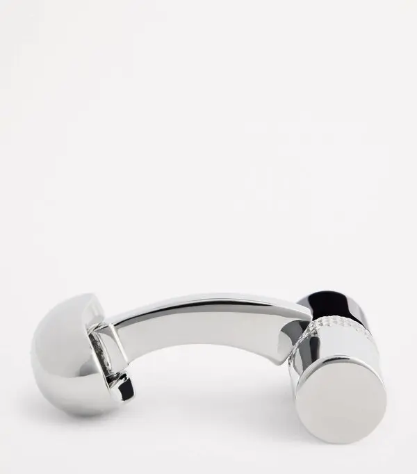 BABETTE WASSERMAN LONDON Rhodium-plated Stone Bar Cufflinks