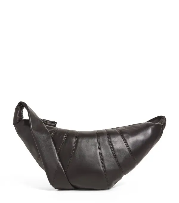 LEMAIRE Medium Nappa Leather Croissant Bag - Brown
