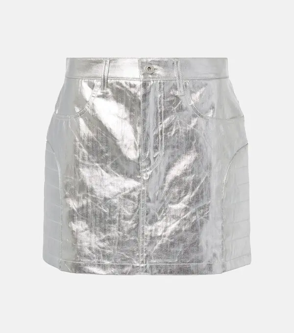 Junya Watanabe Metallic Cotton Miniskirt