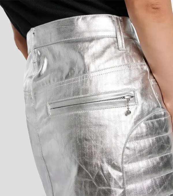 Junya Watanabe Metallic Cotton Miniskirt