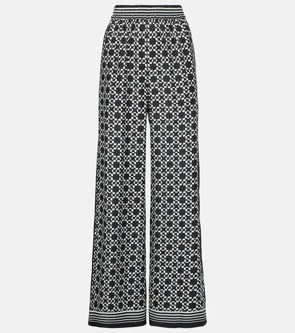 Simkhai Zuna Printed Wide-leg Pants - Black