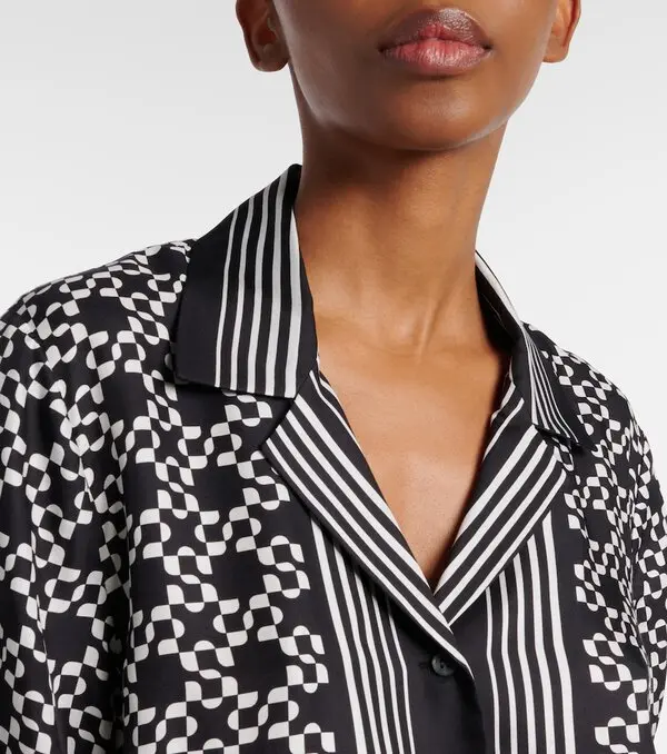 Simkhai Koda Printed Bowling Shirt