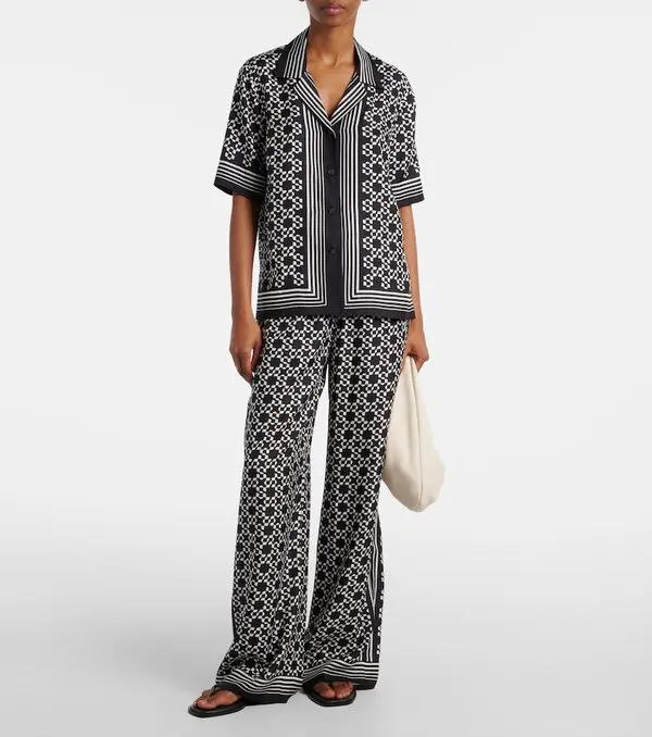 Simkhai Koda Printed Bowling Shirt