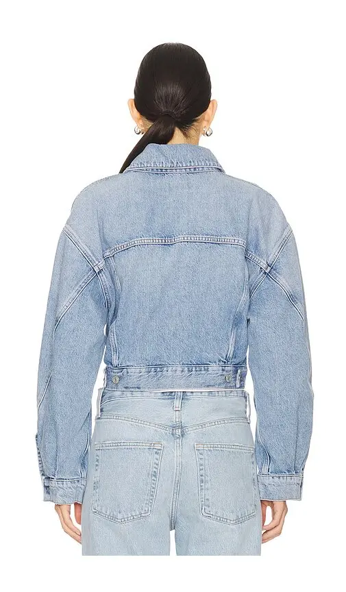 AGOLDE Palmer Cropped Denim Jacket - Blue