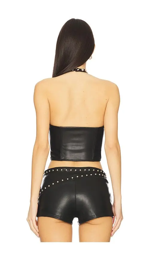 Superdown Melisa Faux Leather Top