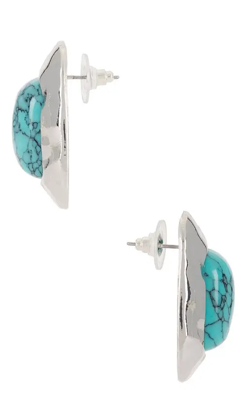 PETIT MOMENTS Giovana Stud Earrings - Teal