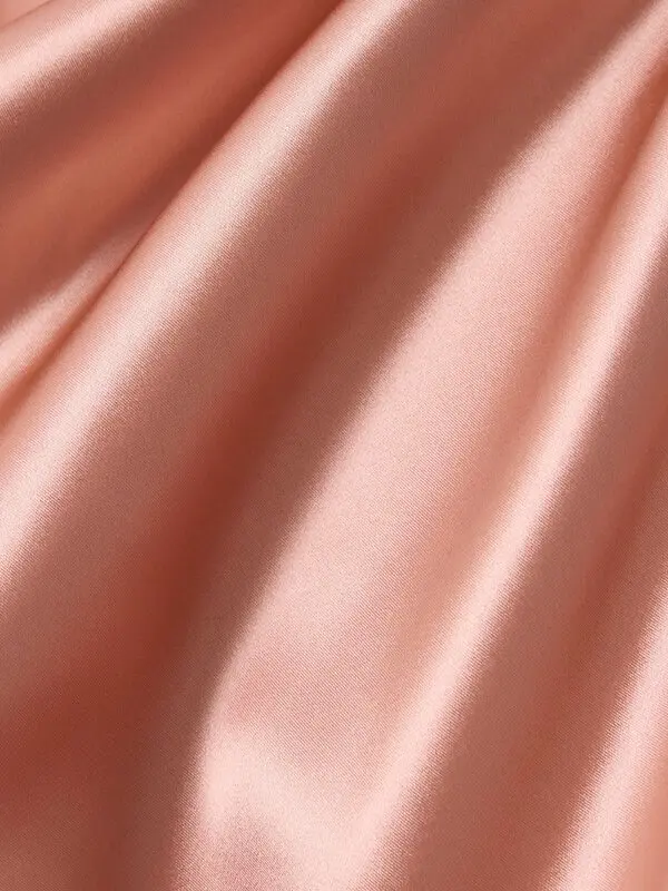 Dolce & Gabbana Two-tone Ruched Satin Midi Dress