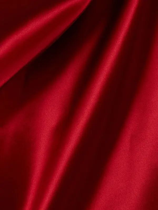 Dolce & Gabbana Ruched Satin Midi Dress