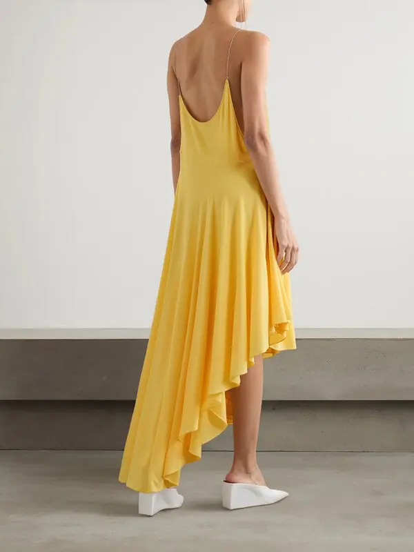 Alaïa Asymmetrical Jersey Midi Dress
