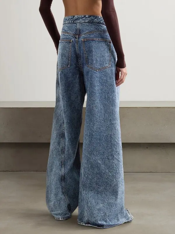 Alaïa Asymmetric Wide-leg Jeans