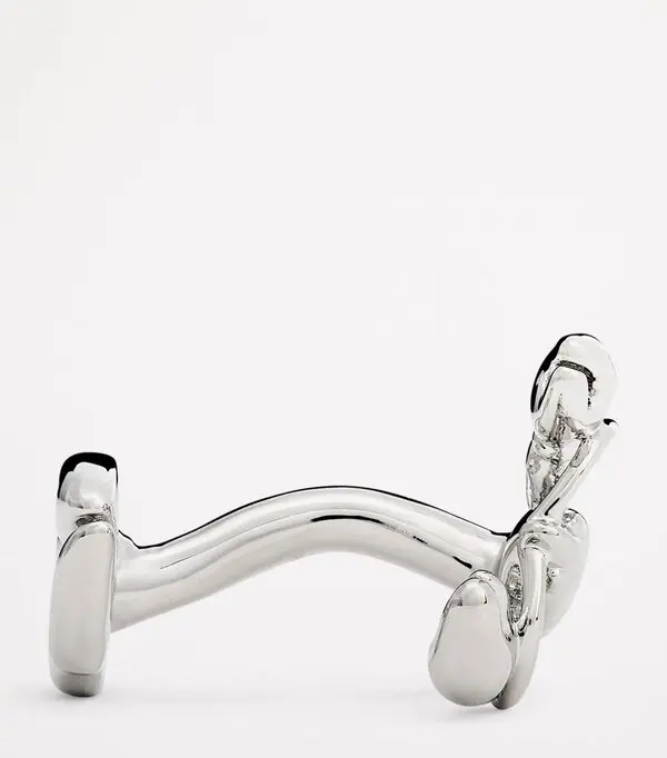 BABETTE WASSERMAN LONDON Rhodium-plated Lobster Cufflinks - Silver