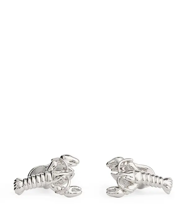 BABETTE WASSERMAN LONDON Rhodium-plated Lobster Cufflinks - Silver