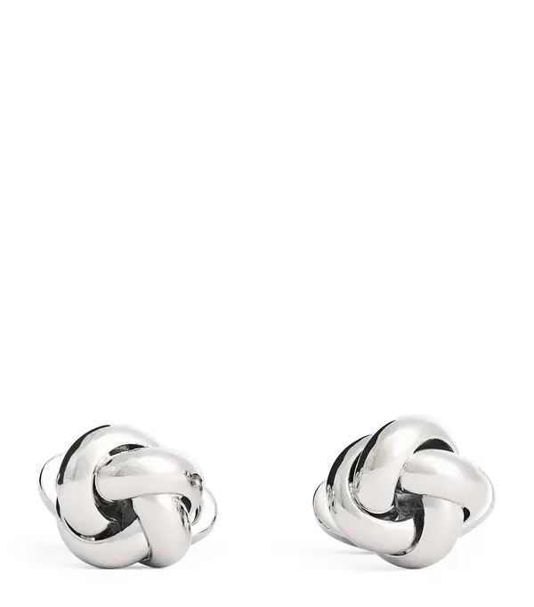 BABETTE WASSERMAN LONDON Rhodium-plated Metal Knot Cufflinks - Silver