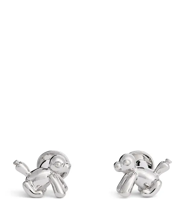 BABETTE WASSERMAN LONDON Rhodium-plated Monkey Cufflinks - Silver