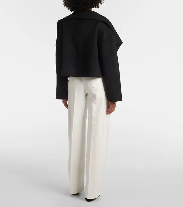 TOTEME Signature Cropped Wool Double Jacket